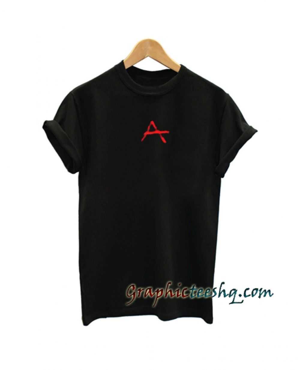 A Font Black tee shirt for adult men and women. It feels soft