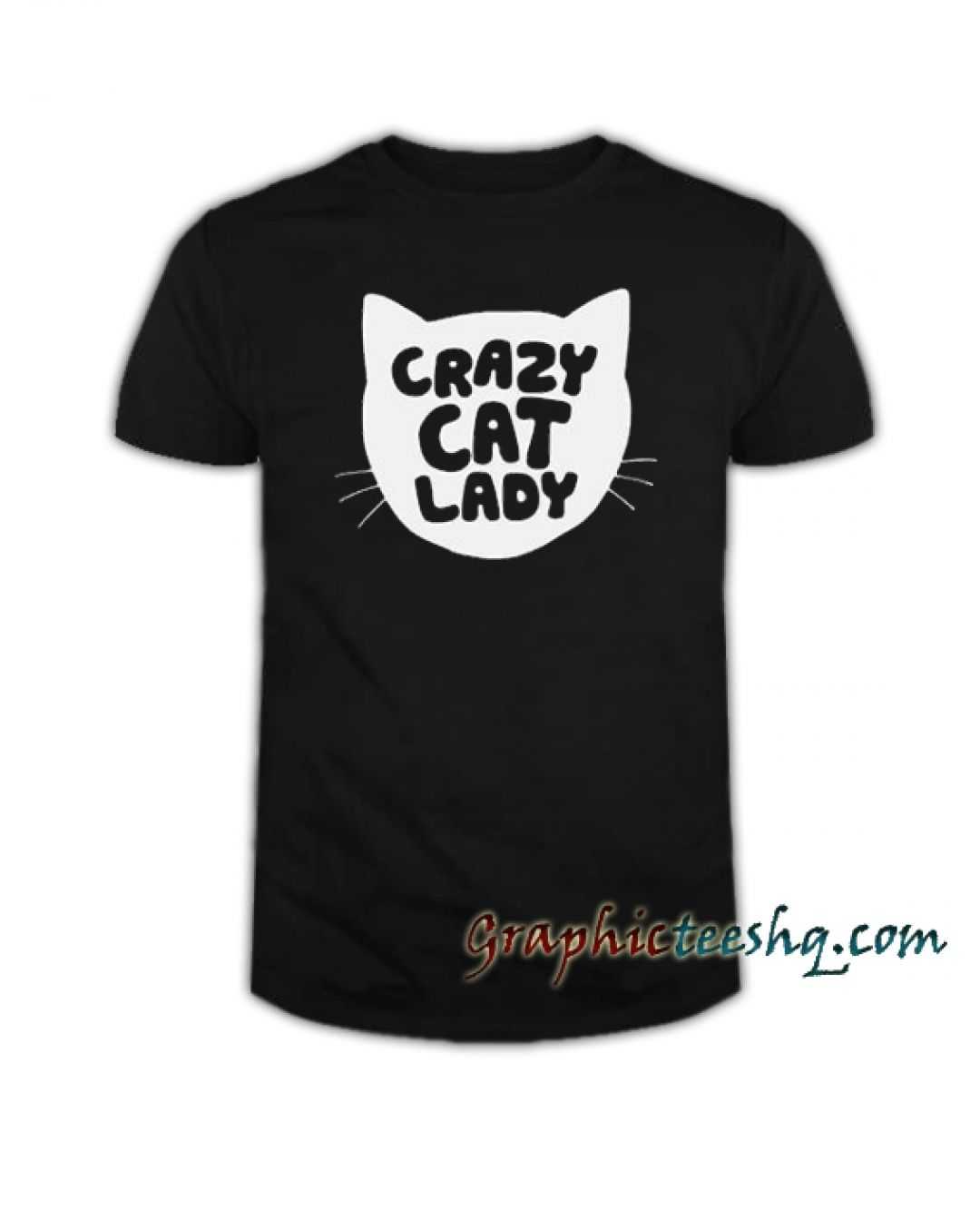 CRAZY CAT LADY tee shirt for adult men and women. It feels soft