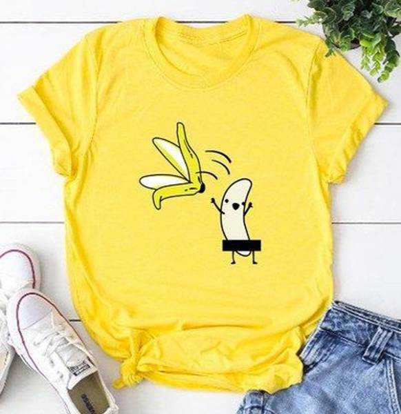 BANANA Tee Shirt for adult men and women.It feels soft and lightweight.